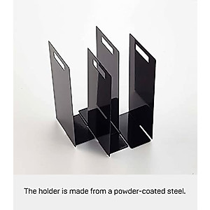 Yamazaki Home Tower Black Interlocking Towel Organizer (Set of 2)