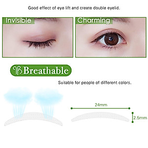 400Pcs Natural invisible Single Side Eyelid Tape Stickers Medical-use Fiber Eyelid Lift Strip, Instant Eye Lift Without Surgery, Perfect for Uneven Mono-Eyelids, Slim