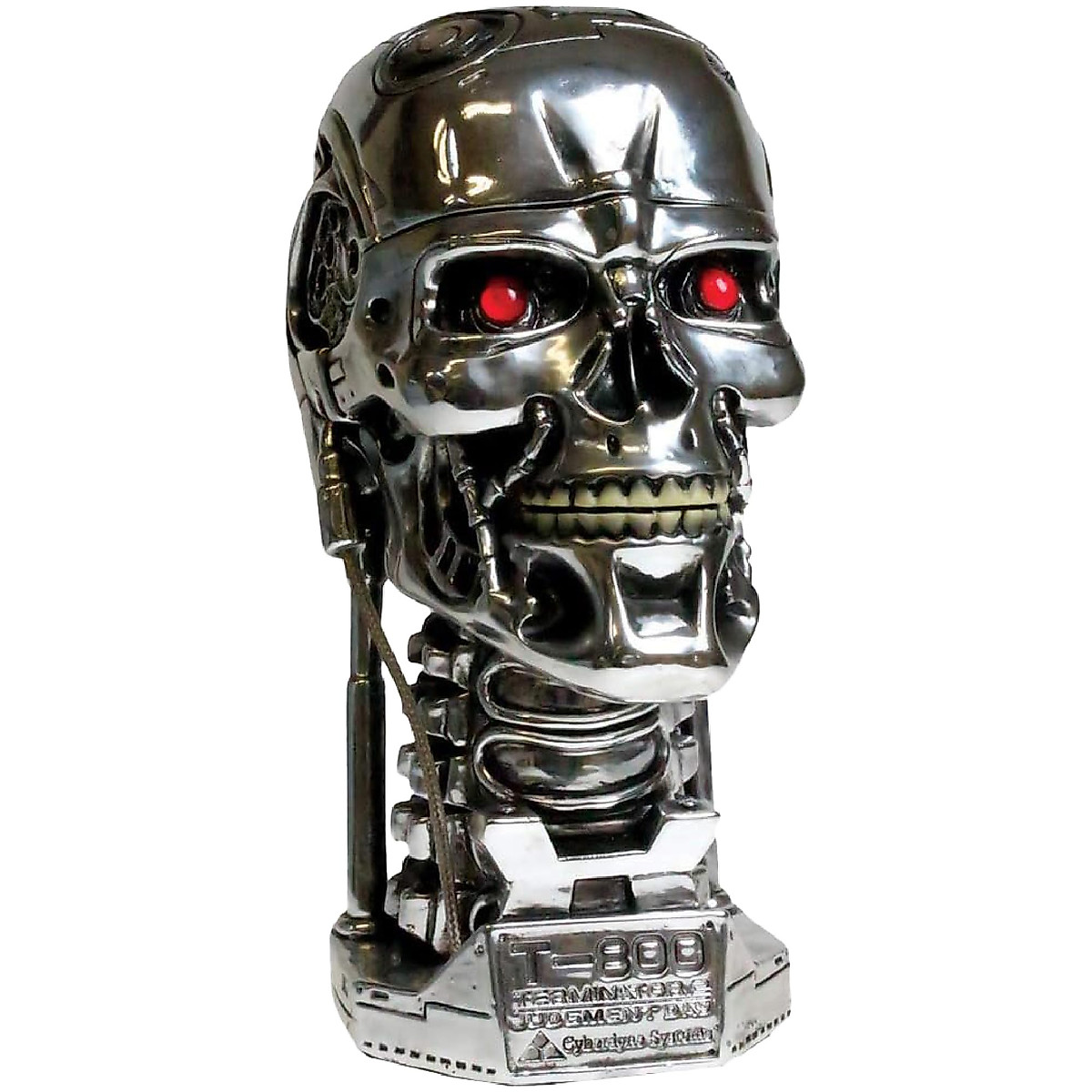 Nemesis Now Terminator 2 Head Statue with Hidden Storage Compartment, Metal Skeleton Statue Box, Hand-Painted Resin, Official Movie Merchandise, 21cm