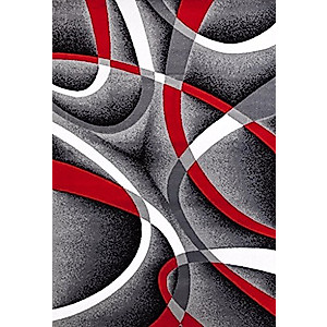 Persian Area Rugs 2305 Gray 8x11 Abstract Area Rug, 8 x 11 ft