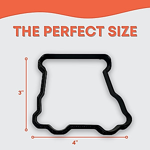 Golf Cart Cookie Cutter with Easy to Push Design, for Baby Showers, Work Events, and Birthday Celebrations (4 inch)