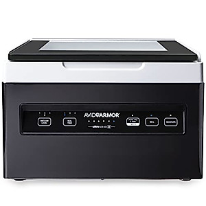 Avid Armor Chamber Vacuum Sealer USVX Ultra Series, Automatic Press and Go Vacuum and Seal Settings, Kitchen Friendly Black Color, Perfect for Liquid-Rich Foods, Meats, Fish, Pickling, Infusions