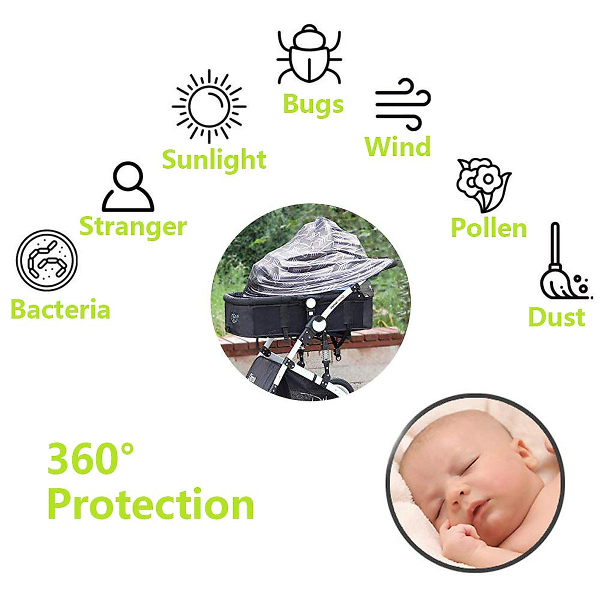 Baby Nursing Cover - Breastfeeding Scarf Carseat Canopy Stroller Cart Cover, Multi-Use Light, Soft, Stretchy, Spacious Car Seat Blanket for Girl and Boy + Unisex Bibs