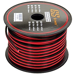GS Power 18 Gauge 200’ Red /200' Black (400 feet Total) Bonded Zip Cord Speaker Cable for Model Train Car Audio Radio Amplifier Remote 12V Automotive Trailer Harness LED Light Wiring