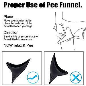 Oegteis Female Urinal and Pee Cloth, Female Urination Device, Reusable Silicone Female Urinal, Portable Urinal Allows Women to Pee Standing Up, Portable Women Urinal Suitable for Outdoor Activities
