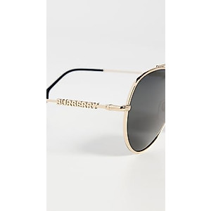 BURBERRY Classic Aviator Sunglasses, Gold/Dark Grey, One Size