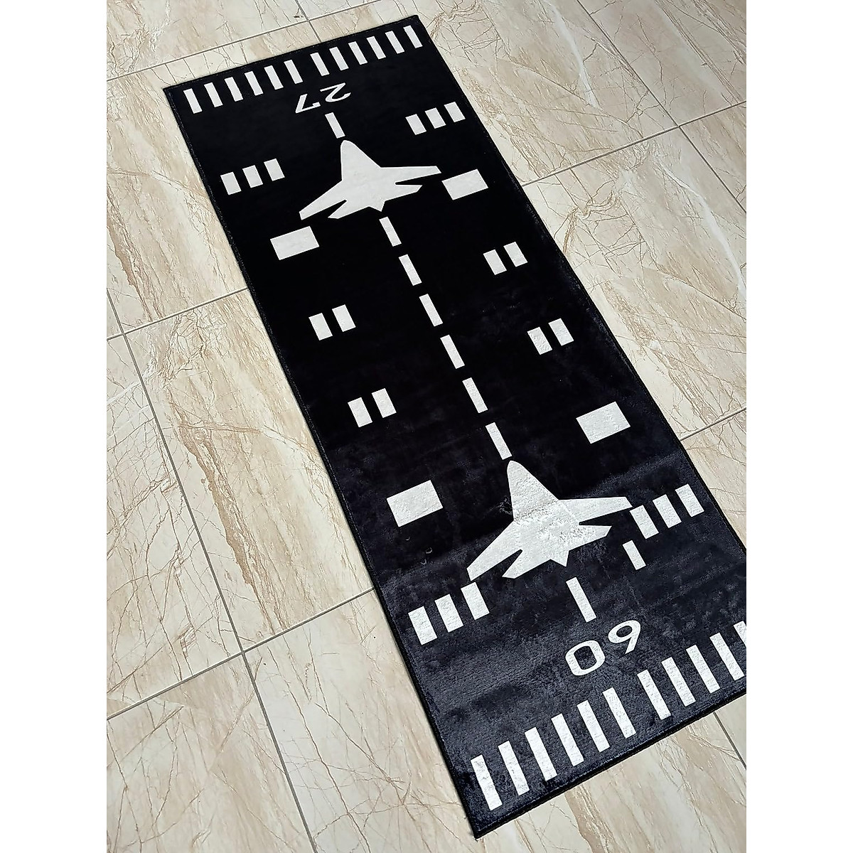 Runway Rug,Track Rug,Aircraft Rug,Aviation Carpet,Airport Rug,Plane Rug,Runway Area Rug,Floor Area Rug,Racing Track Rug,Road Pattern Rugs RM1206.0 60x100Cm//23x39 inch
