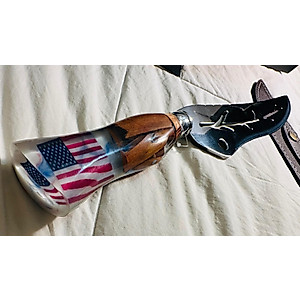 Silver Knife - Blade work of art - Made in Brazil - American Style Handle