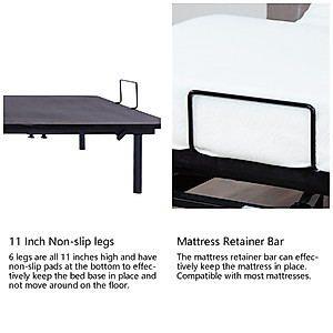 Adjustable Bed Base Frame with New Generation Motor, Remote, Head and Foot Incline, Intelligent Sleep Aid,High Weight Capacity, Easy Self-Assembly,Twin XL
