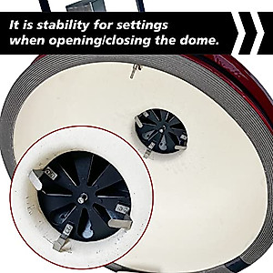 FIRELOOP Cast Aluminum Vented Chimney Top Cap, Louisiana Grills Top Vent Replacement Parts, Top Damper Vent for Vision Grills Classic B Series 18 Inch Pit Boss 71220, 71240