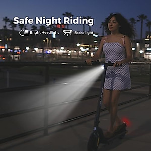 Wheelspeed Electric Scooter Primer, 12-14 Miles Long Range & 15 MPH Lightweight Commuting Electric Scooter, 350W Motor & 8.5" Pneumatic Tires Portable E-Scooter for Adults with Anti-Theft E-Lock