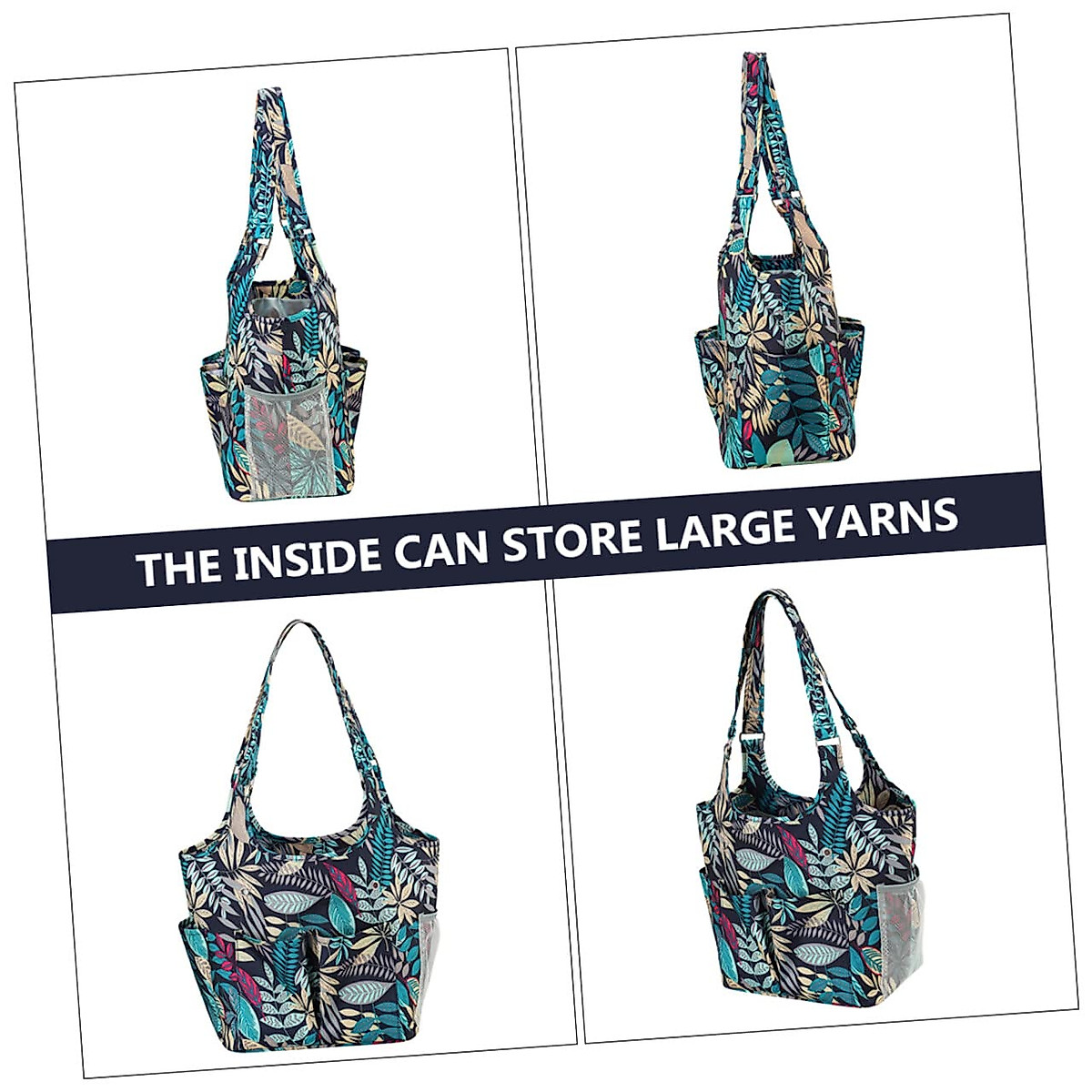 CORHAD Wool Storage Bag Crochet Bags for Crocheting Canvas Tote Bag Crochet Storage Organizer Knitted Handbags Yarn Project Wrist Bag Knit Wrist Bag Knitting Organizer Yarn Knitting Bag