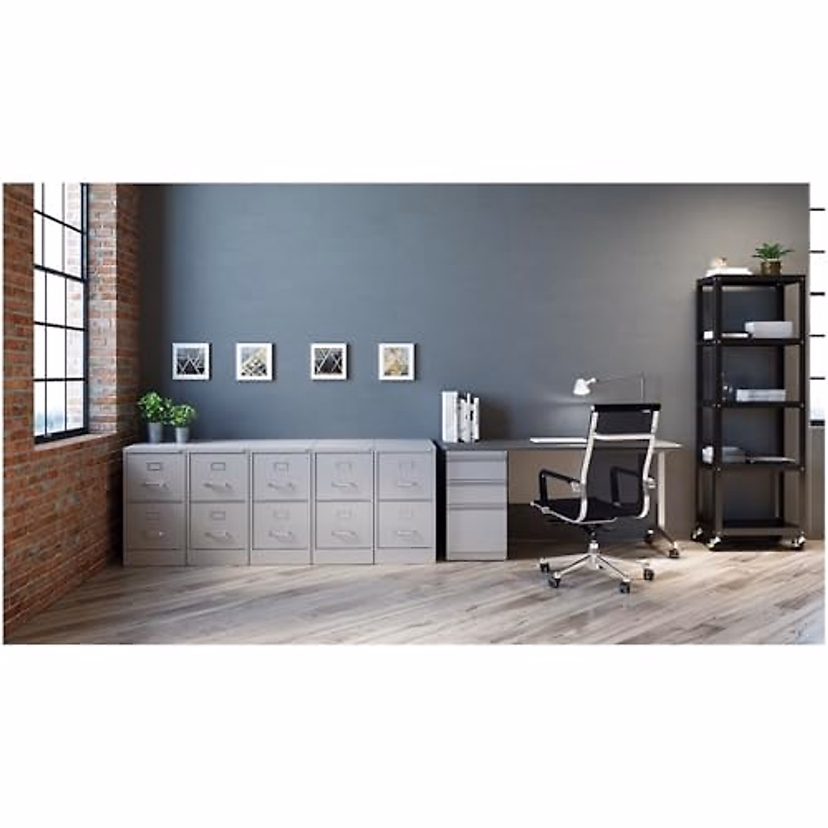 2 Drawer Commercial Letter Size File Cabinet Finish: Light Gray