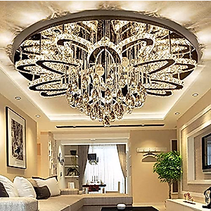 W32'' Chanderlier Lights for Living Room Large Chandeliers Bedroom Flush Chandeliers Modern Crystal Ceiling Chandelliers for Foyer Dining Room Hallway Bedroom Interior Luxury LED Ligting