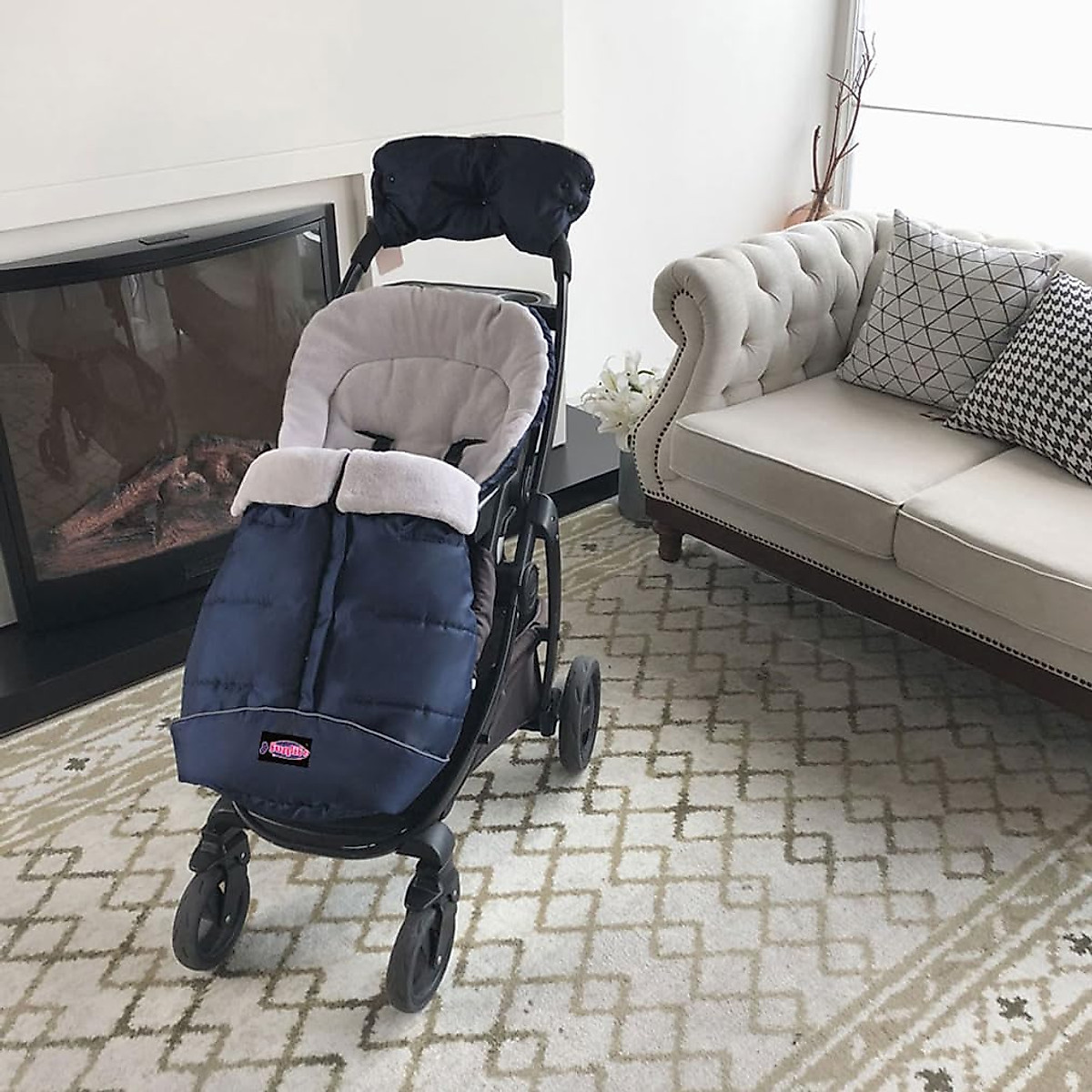 Go 3 Seasons Universal Stroller Footmuff, Warm Winter Stroller Bunting Bag for Toddler, Waterproof Stroller Sleeping Bag, Anti-Slip Height Adjustable,Toddler Stroller Winter Blanket