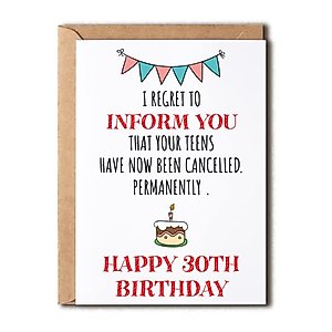 Funny 30Th Birthday Card - 30Th Birthday Card - For Son Daughter Sister Brother Nephew Niece Grandson