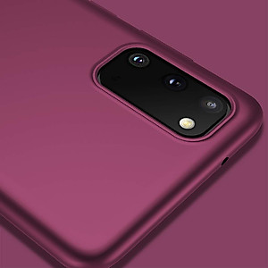 X-level Samsung Galaxy S20 Case/S20 5G Case Slim Fit Soft TPU Super Ultra-Thin [Guardian Series] S20 Phone Cover Matte Finish Coating Case Compatible Samsung S20-Wine red