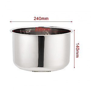 Rice Cooker Inner Container Inner Pot Kithcen Tool Cookware for Restaurant Household, 5L