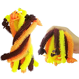 Cherislpy 24 Pack Fall Decor Sensory Toys Turkey Stretchy Strings for Kids Students Stress Relief and Anti-Anxiety Toys Assortment Thanksgiving Party Favors (Thanksgiving)