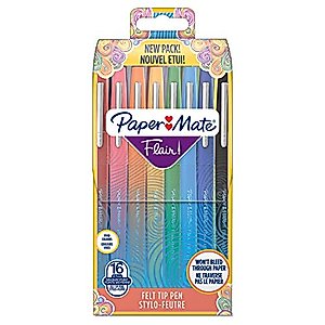 Paper Mate Flair Original Fibre Tip Pen Medium 1.0mm Pack of 16