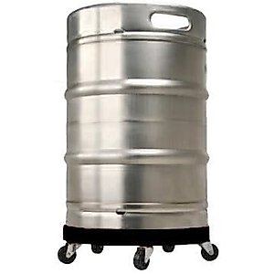 Half-Barrel Keg Dolly - Inexpensive and Easy Way to Move Half-Barrel Kegs and Large Heavy Pots - Transport Kegs from Walk-in to Keg Fridge at Bar - Makes it Easy to Roll Kegs to Mop Cooler Floor