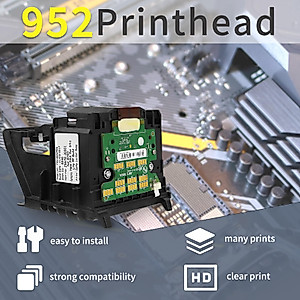 952 Printhead Compatible with hp officejet pro 7740 8710 8715 8740 Printer Head for 8720 8725 Printer Head Replacement Replaceable Print Head