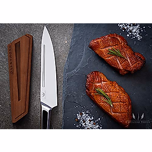 Dalstrong Chef Knife - 8 inch - Crusader Series - Forged High-Carbon German Stainless Steel - w/Magnetic Sheath - Kitchen Knife - NSF Certified