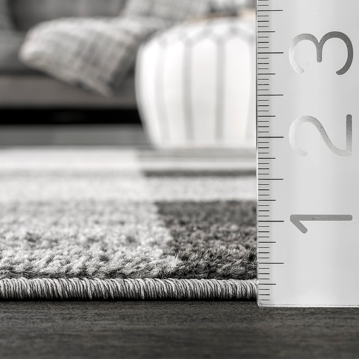 nuLOOM 8' x 10' Performance Indoor Area Rug, Non-Shed, Power Loomed High-Traffic Area Rug for Living Room, Bedroom, Home, Aisha Grey