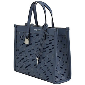 Marc Jacobs The Grind Mini Coated Leather Crossbody (Blue Sea)