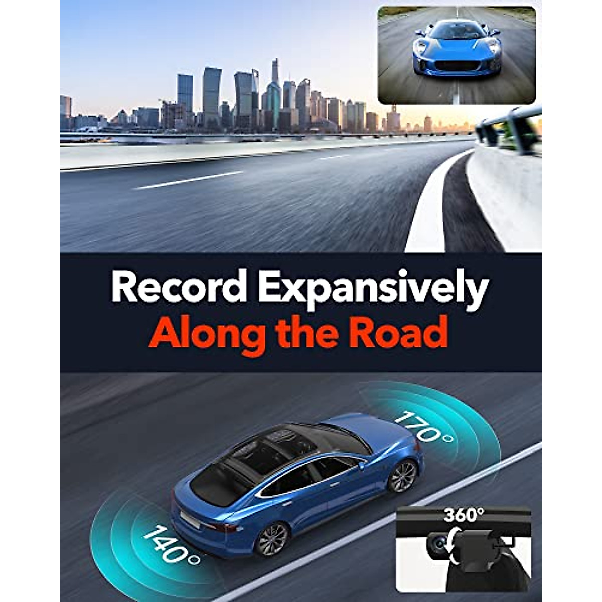 REDTIGER Dash Cam Front Rear, 4K/2.5K Full HD Dash Camera for Cars, Free 32GB SD Card, Built-in Wi-Fi GPS, 3.18” IPS Screen, Night Vision, 170°Wide Angle, WDR, 24H Parking Mode