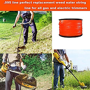 COSY GARDEN TOOLS CGT String Trimmer Line, Commercial Grade Orange Pentagon Weed Eater String, Premium Nylon Universal 0.095" Diameter x 3LB,1107.28-Foot