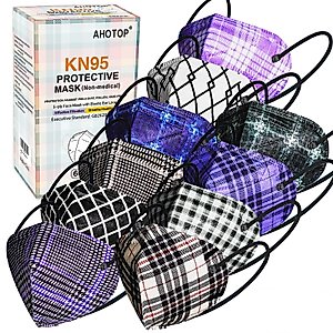 KN95 Face Masks with Design, 60 Pack Individually Wrapped, 5 layer for Adults Women Men