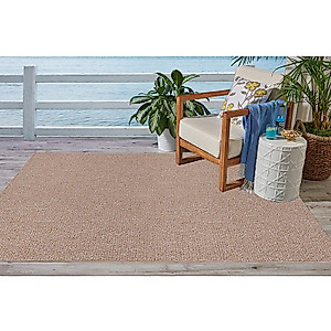Ambiant Broadway Collection Pet Friendly Indoor Outdoor Area Rugs Black - 5' Square, Stain & Fade Resistant, Easy Care, Pet & Kids Friendly, Made in USA, Perfect for Weddings & Everyday Use!