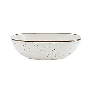 Pfaltzgraff Decker Square 16 Piece Dinnerware Set, Service for 4, White Speckled