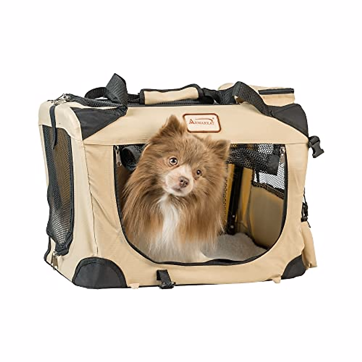 Armarkat PC201B Beige Multiple Pockets Pet Carrier