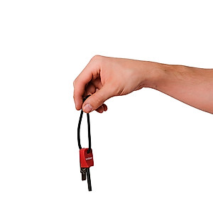 Kershaw Firestarter (1019X),3.1” High-Performance Magnesium Firesteel,Chrome-Plated Striker Steel,Up to 3000 Strikes,Waterproof,Easy to Operate,Red Molded Plastic Handle,Nylon Lanyard,1.1 OZ,Small