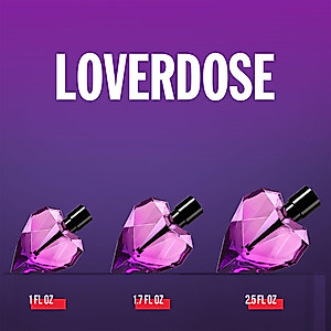 Diesel Loverdose, Eau de Parfum for Women, Oriental Scent With Notes of Mandarin, Sambac Jasmine & Vanilla, 1 Fl. Oz.