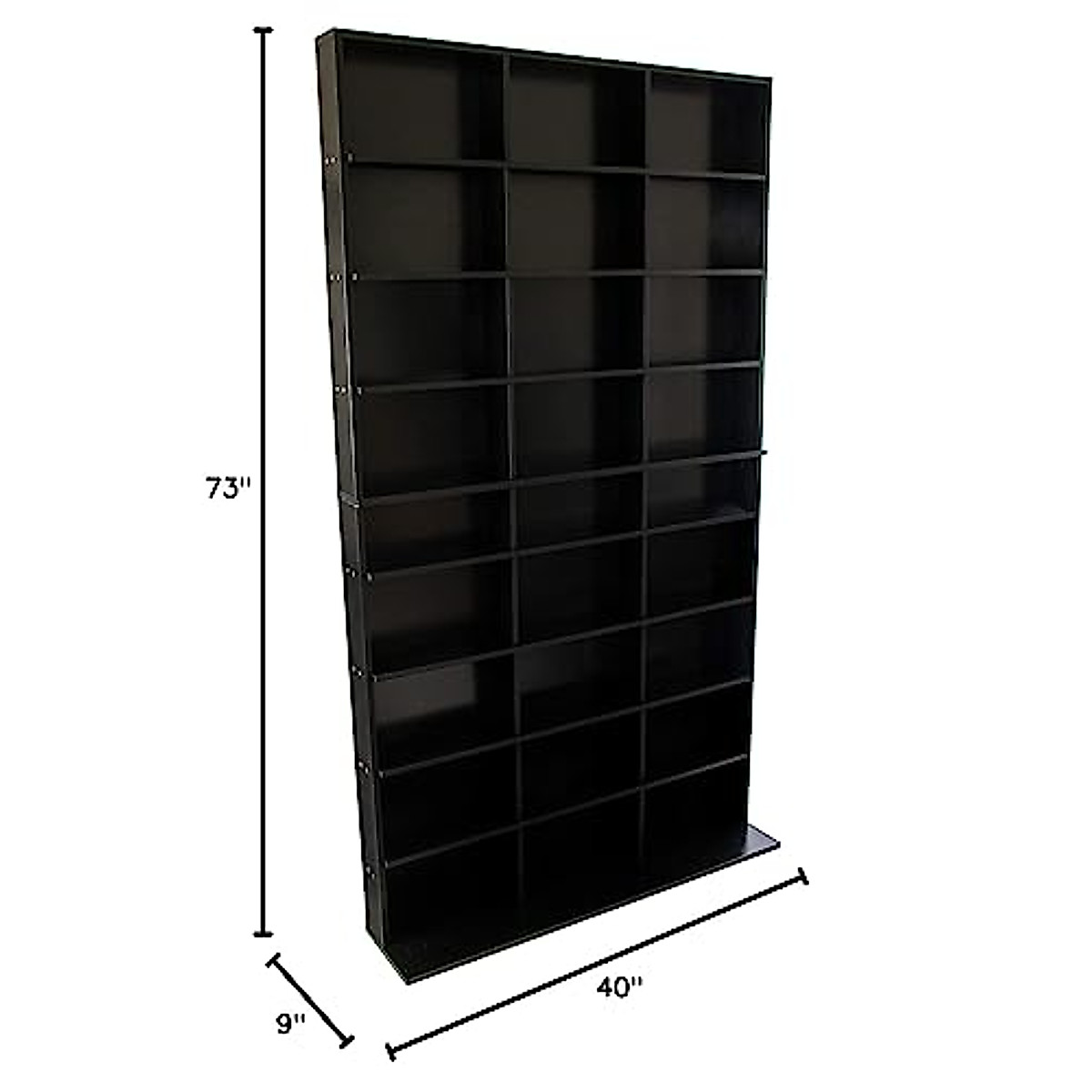 Atlantic Elite XL Media Storage Cabinet – Protect & Organize Prized Music, Movie, Video Games, Collectables & Memorabilia Collections, PN 38408117 in Black