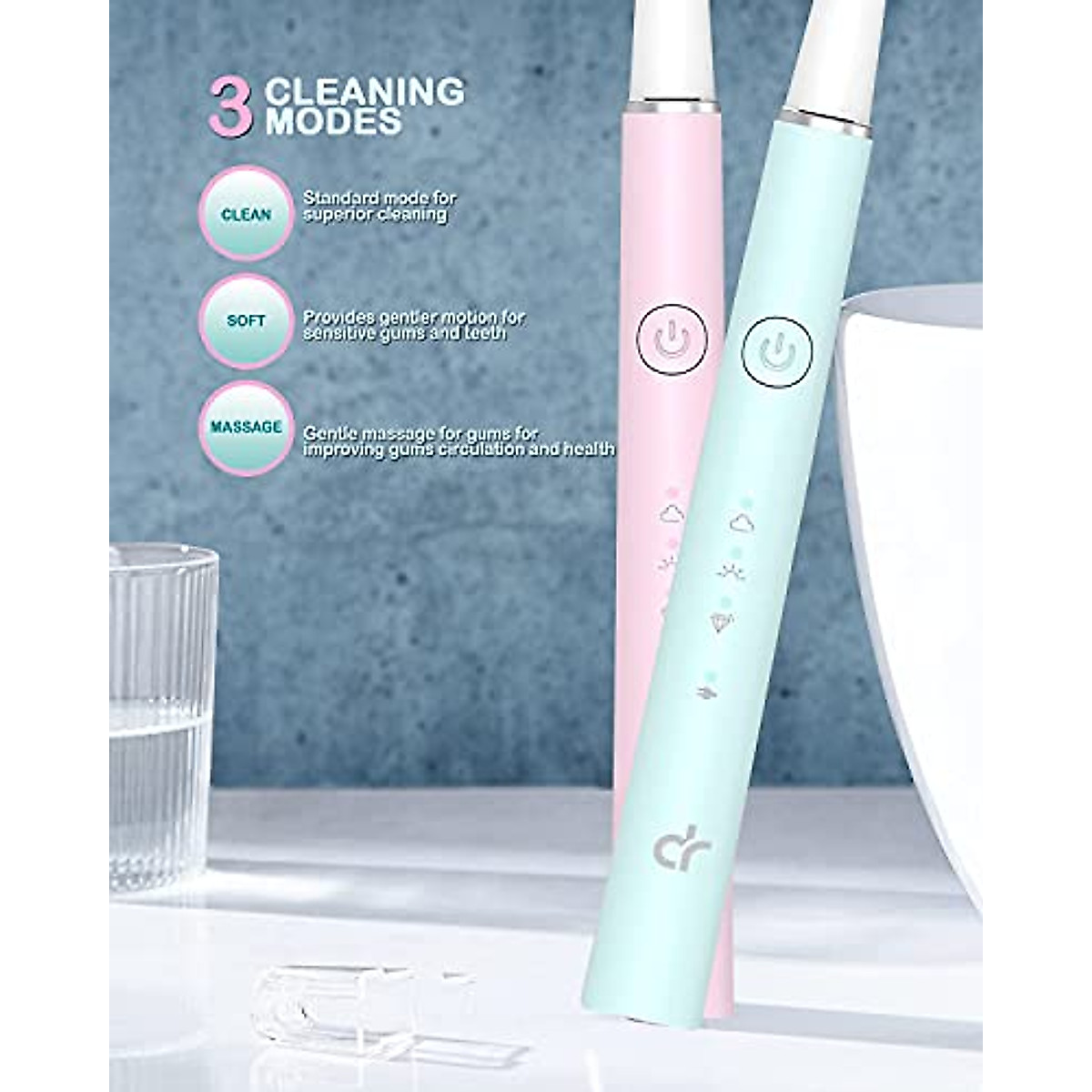 Dr. Ryan Electric Sonic Toothbrush Rechargeable Battery 2-Pack