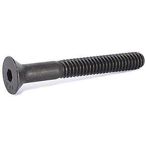 Socket Flat Countersunk Head Cap Screw, 3/8-16 x 4" Alloy Steel, Black Oxide, Hex Socket (Quantity: 50) Coarse Thread, 3/8 inch Hexagonal Allen Bolt, Length: 4 inch, Partial Thread