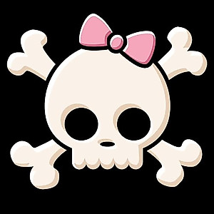 CafePress Cute Skull Girl Women's Dark Pajamas Womens Novelty Pajama Set, Comfortable PJ Sleepwear