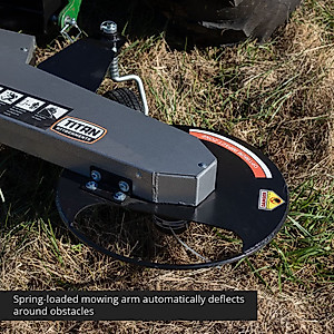 Titan Attachments 3 Point Trimmer Lawn Mower Attachment Fits Category 1 Tractors, Mow Fence Lines 3X Faster