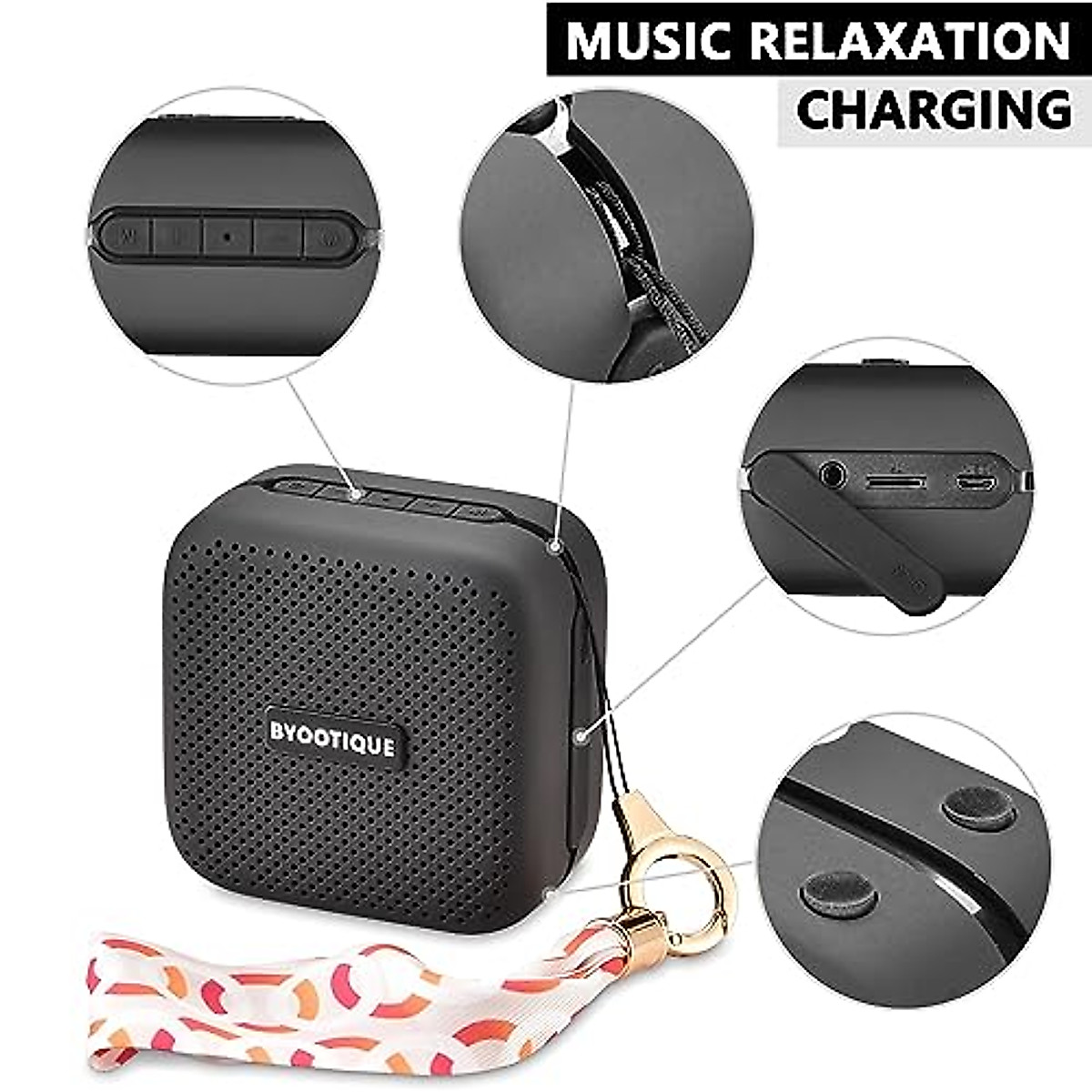 Bei Cheng Rolling Manicure Desk Makeup Train Case Travel Cosmetic Trolley Storage Organizer Nail Tables for Technician Workstation Makeup Salon with 4 Drawers Mirror & Speaker Black