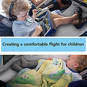 YANGSHILEI Airplane Seat Extender for Kids,Airplane Must Haves for Toddlers,Toddler Airplane Bed,Toddler Airplane Travel Essentials,Waterproof Airplane Seat Extender for Kids, Black (Extender Only)
