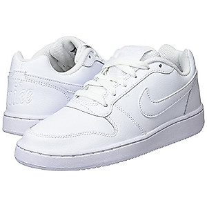 Nike Women's Ebernon Low Sneaker, White/White, 9 Regular US