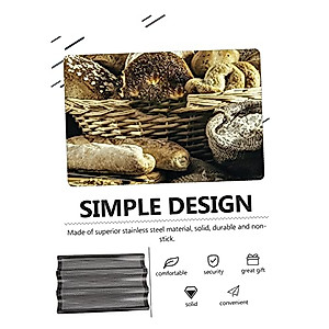 UPKOCH Baking Pan 1pc Three Groove Mold French Bread Loaf French Bread Pan Household Gadgets Kitchen Baking Tool French Pan Rack Bread Baking Tray Three-slot Baking Mold Italy