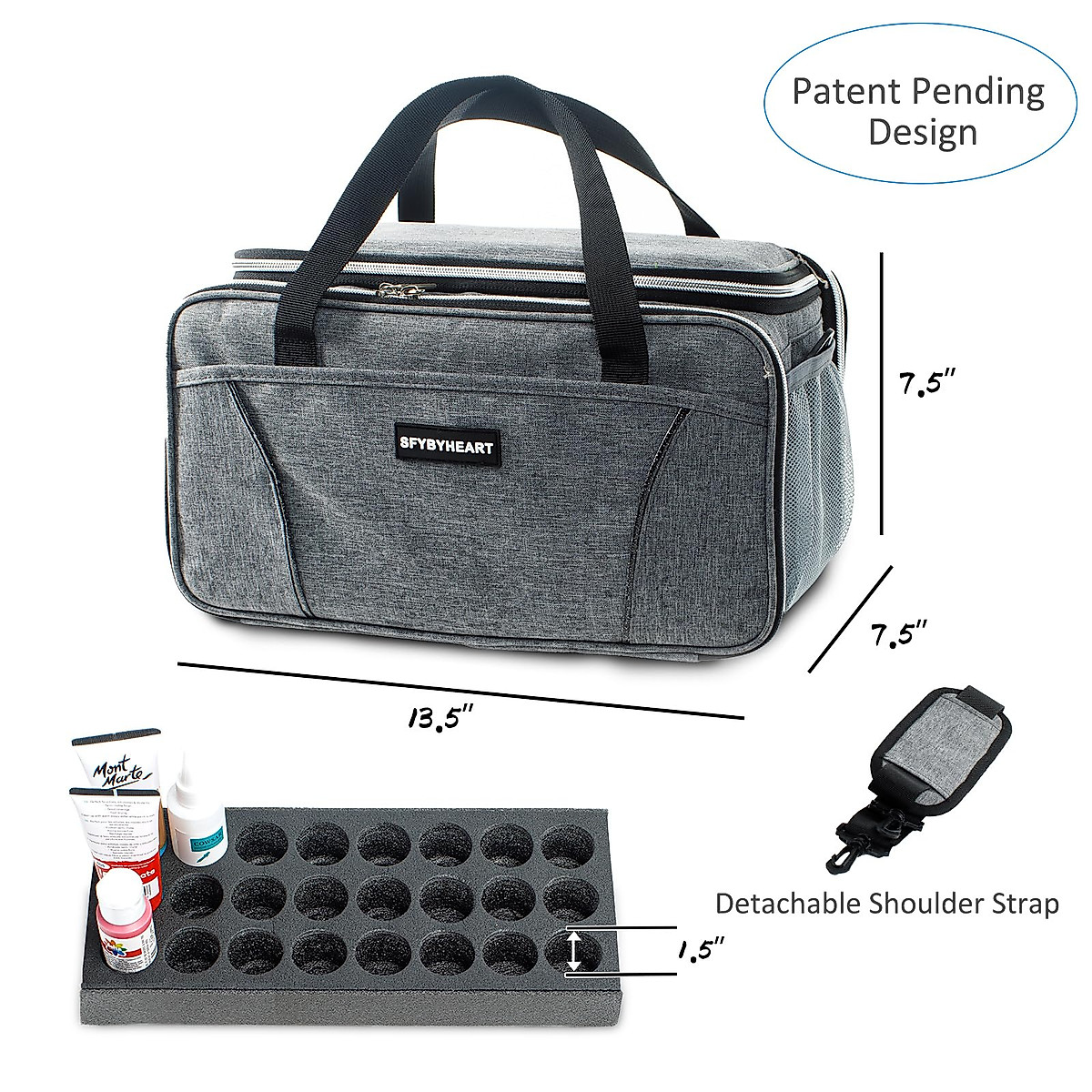 Acrylic Paint Storage, Paint Organizer and Storage, Art Supply Organizer, Art Tote Bags, Craft Paint Storage, Paint Brush Holder, Paint Tube Storage for Apple Barrel Acrylic Painting, Palette Board