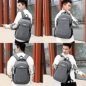 PRIMICIA GinzaTravel Laptop Backpack Anti Theft Water Resistant Backpacks School Computer Bookbag (GREY)