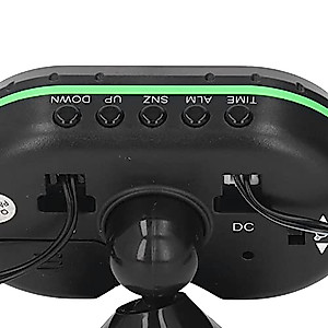 Thermometer Voltmeter Clock, LCD Color Display Multi Functional Digital Car with Luminous Light 12‑24V Angle Multifunctional Truck Orange Blue (Orange with Green)