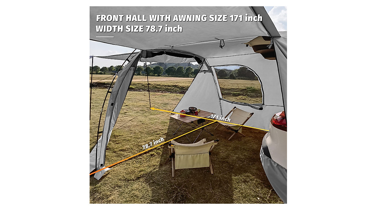 KAMPKEEPER SUV Car Tent - Large Shake-Protection Awning for Outdoor Use
